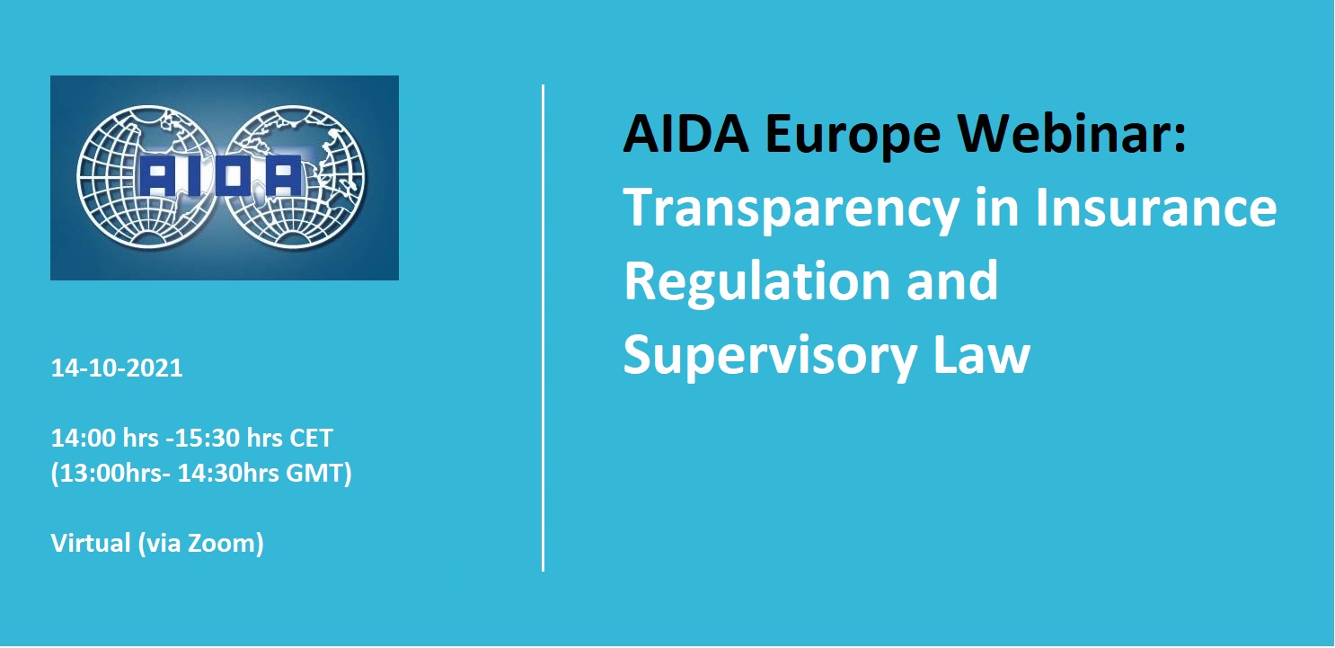 AIDA Europe Webinar: Transparency in Insurance Regulation and ...